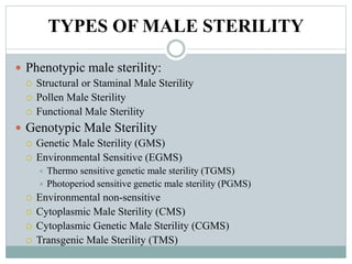 Concept of male sterility | PPTX