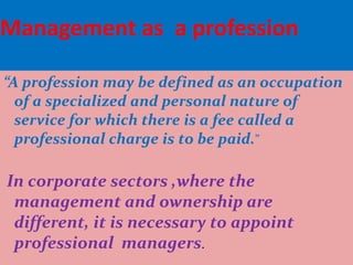 Concept of management | PPTX