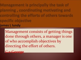 Concept of management | PPTX
