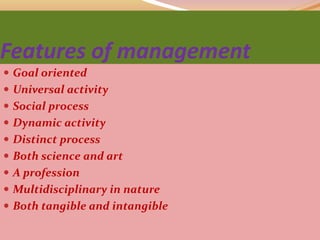 Concept of management | PPTX