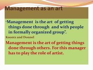 Concept of management | PPTX