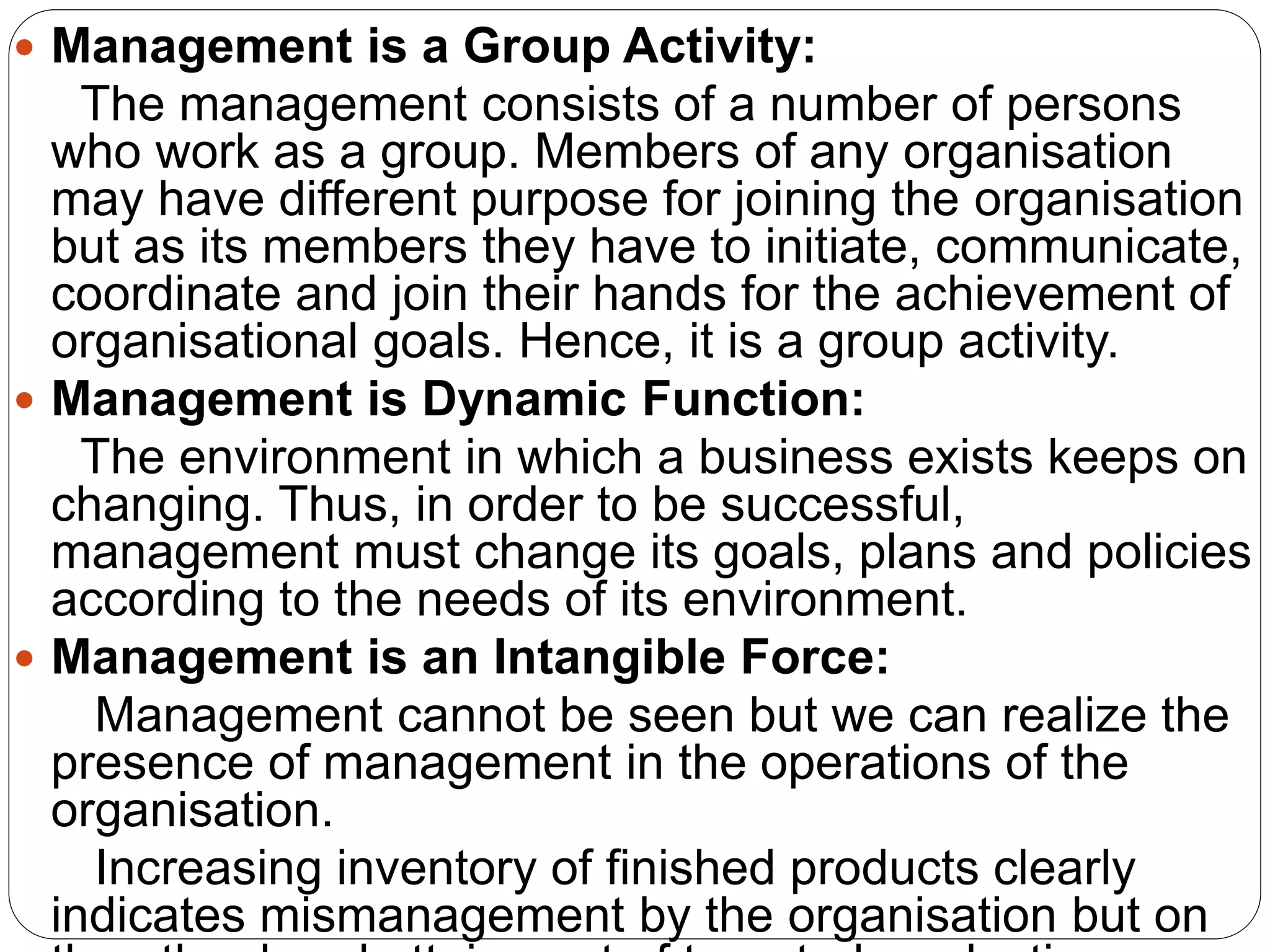 Concept of Management - Important Concept | PPTX