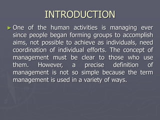 Concept of management | PPT