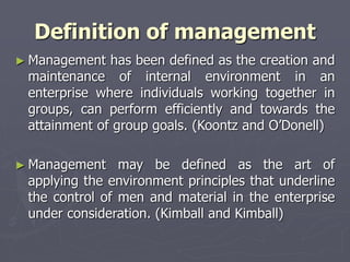 Concept of management | PPT