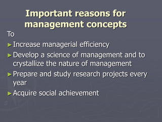 Concept of management | PPT