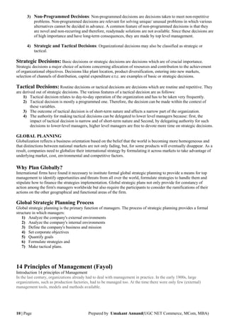 Concept of management (UGC NET Commerce & Management) | PDF