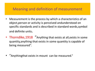 Concept of measurement | PPTX