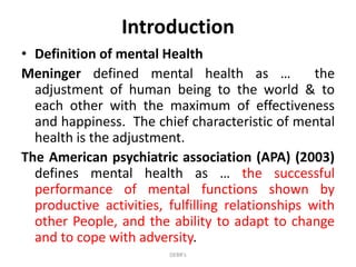 Concept of mental health | PPTX