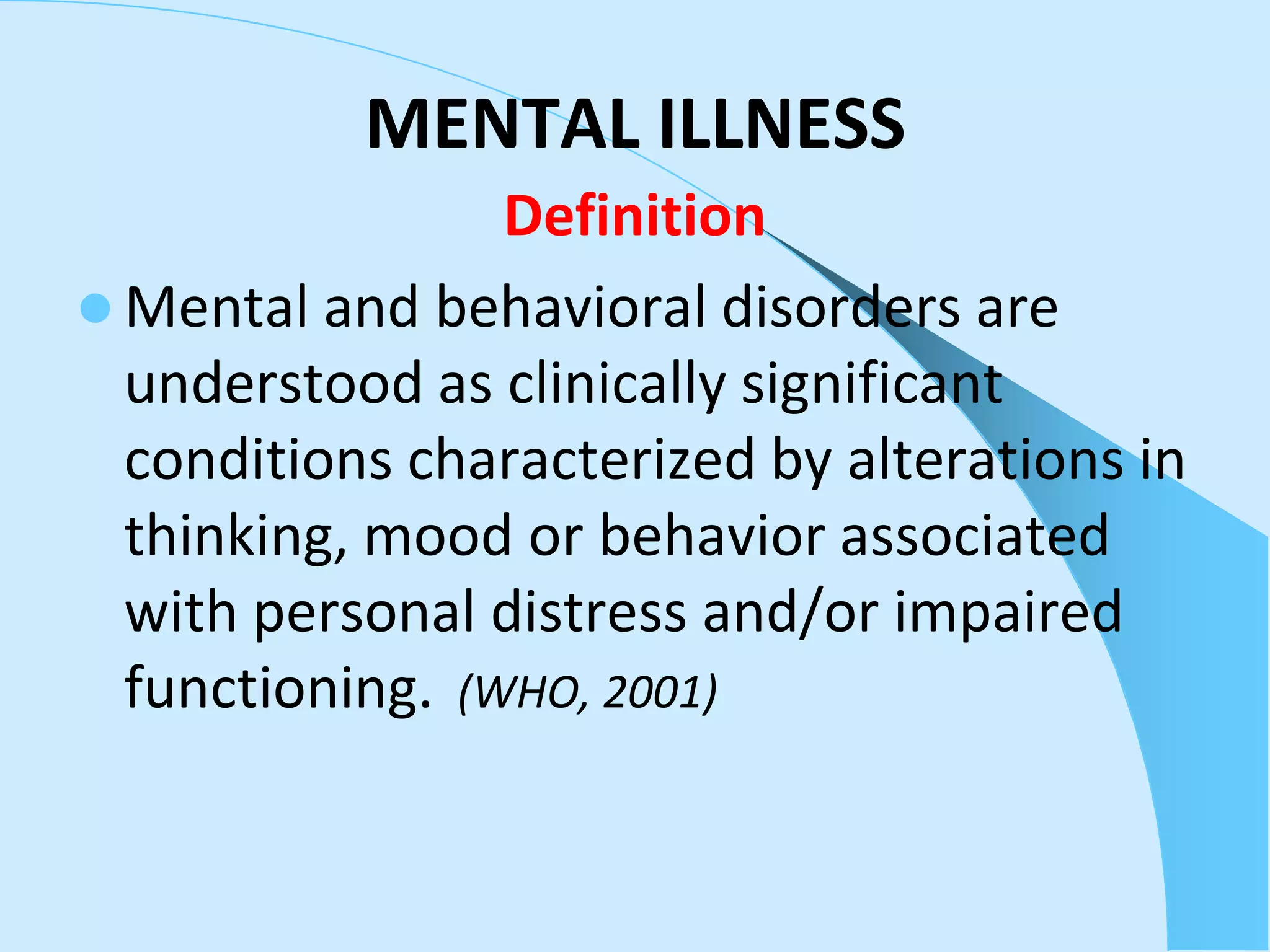 Concept of Mental Health & Illness | PDF