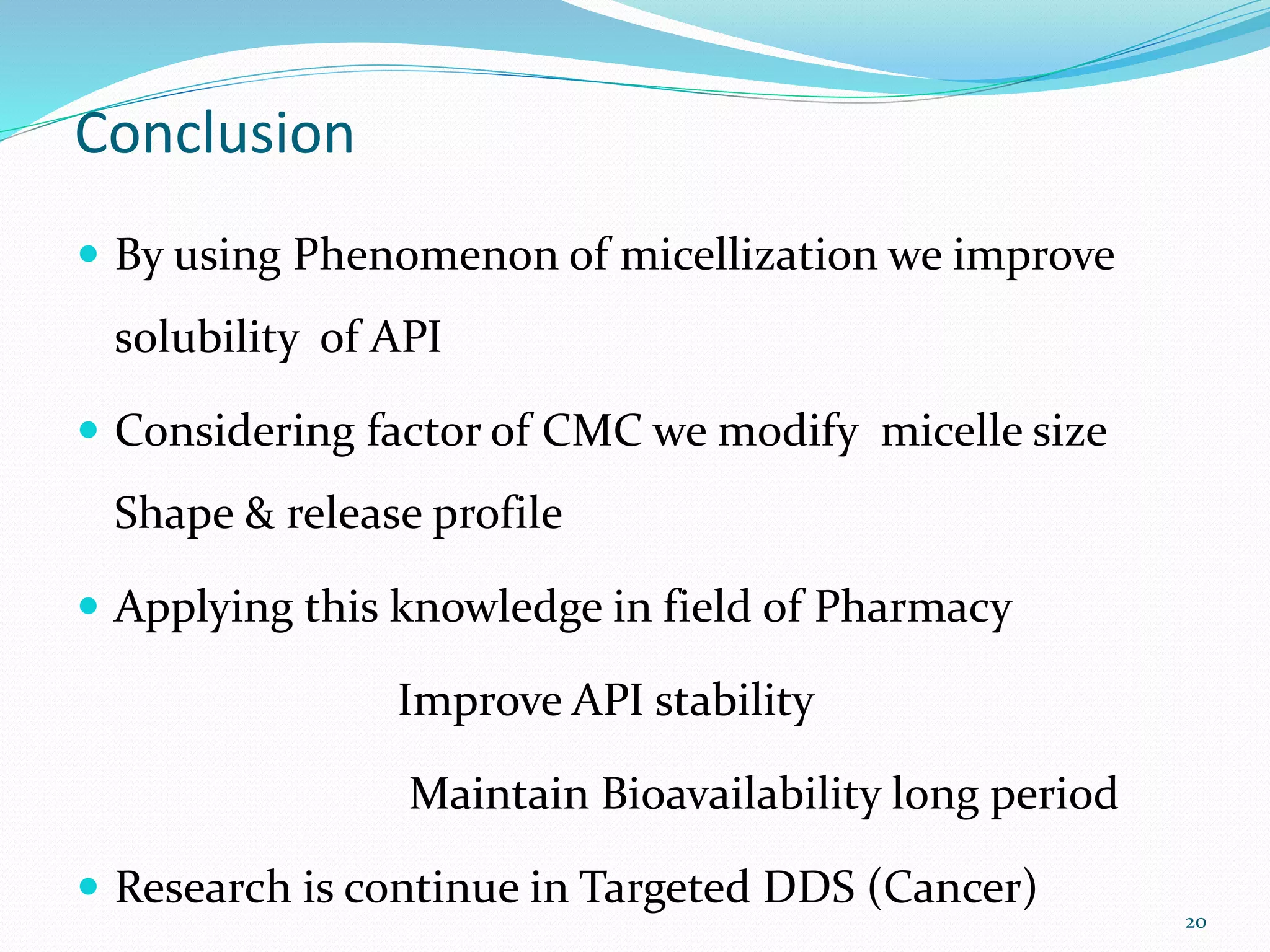 Concept of MIcelle & CMC | PPTX