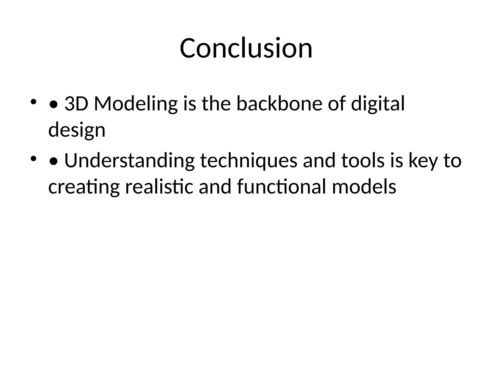 Concept_of_Modeling_in_3D_Design work process | PPTX