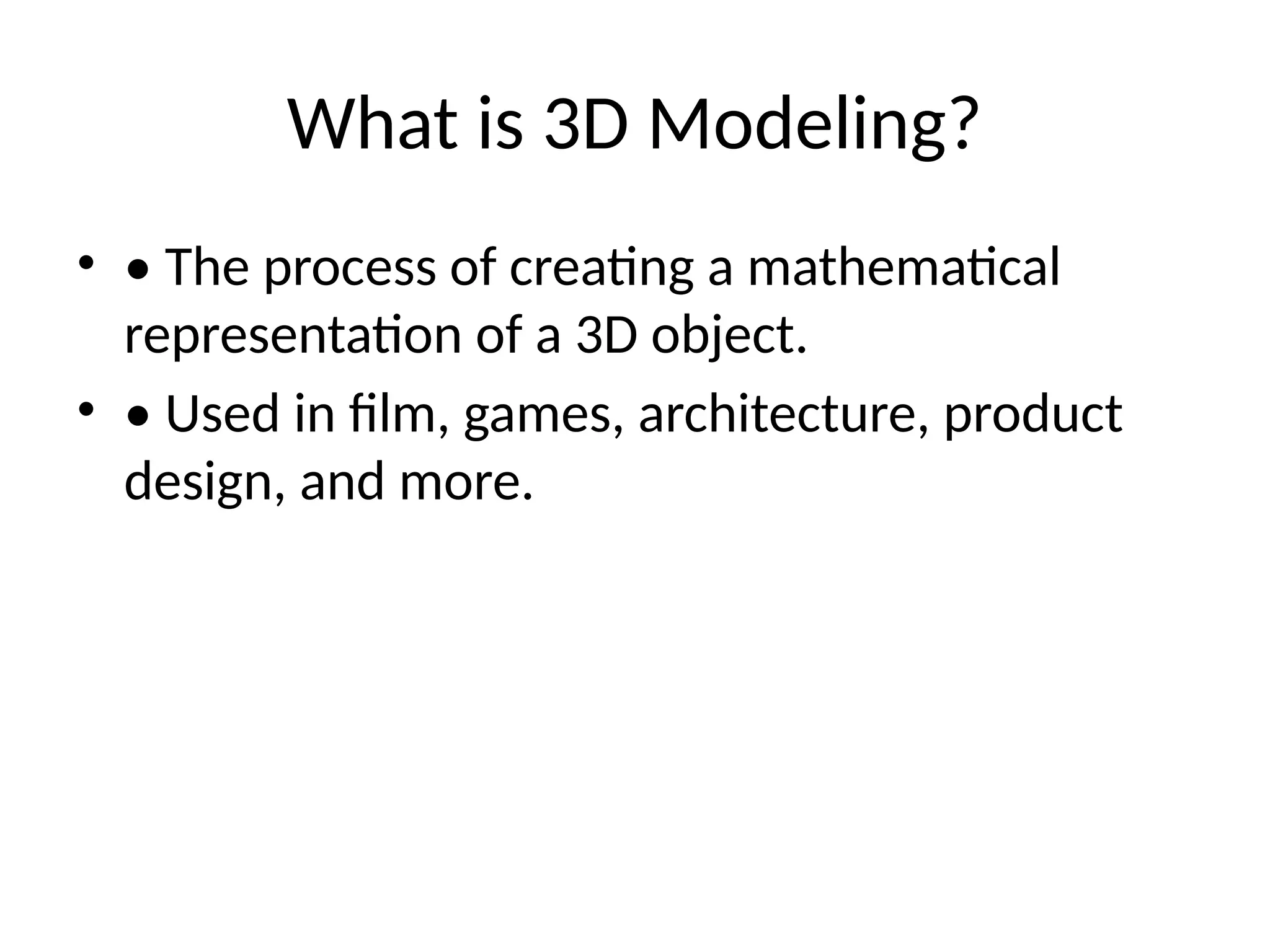 Concept_of_Modeling_in_3D_Design work process | PPTX
