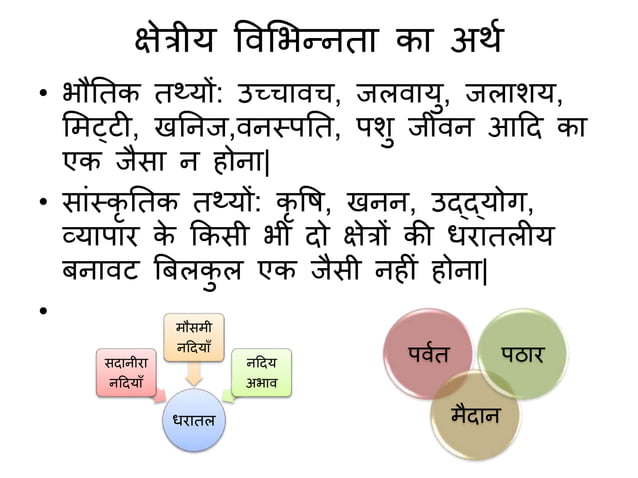Concept of modern geography : Areal Differentiation