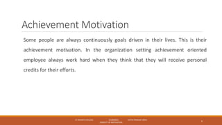 Concept of motivation in Psychology | PPTX