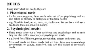 Concept of motivation | PPTX