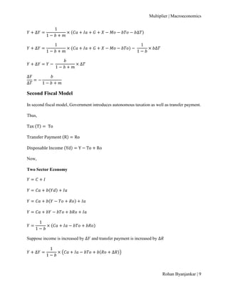 Multiplier: Concept, Types, and Derivation of each type of Multiplier | PDF