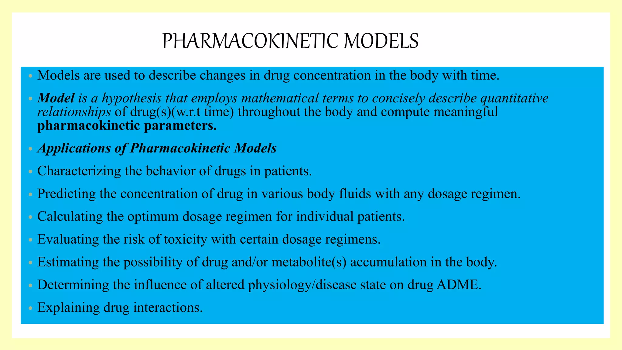 Concept of non linear and linear pharmacokinetic model | PPTX