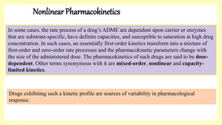 Concept of non linear and linear pharmacokinetic model | PPTX