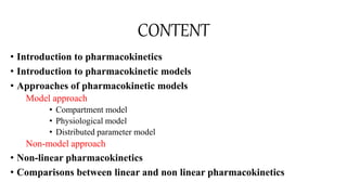 Concept of non linear and linear pharmacokinetic model | PPTX