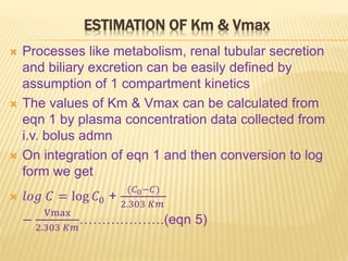 Concept of nonlinear pharmacokinetic | PPTX