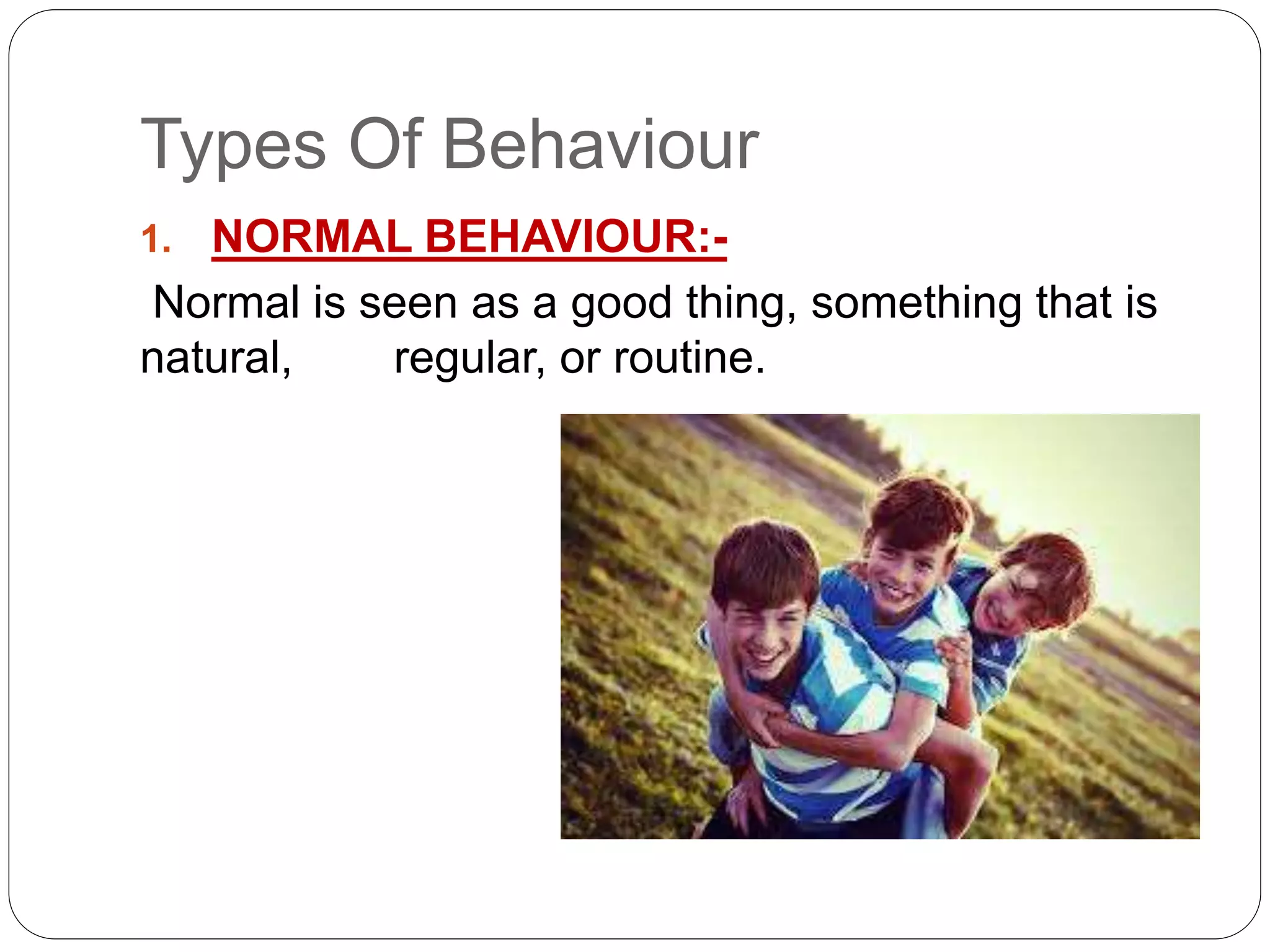 Concept Of Normal And Abnormal Behaviour Pptx Mental Health