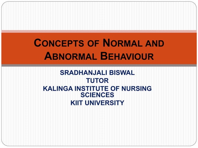 Concept of normal and abnormal behaviour | PPTX | Mental Health ...