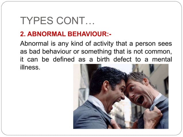 Concept of normal and abnormal behaviour | PPTX | Mental Health ...