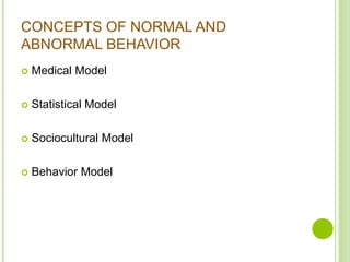 Concept of normal and abnormal behaviour | PPTX
