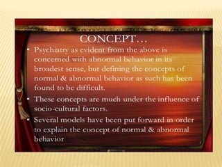 Concept of normal and abnormal behaviour 1 | PPTX