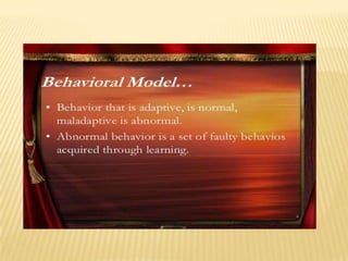 Concept of normal and abnormal behaviour 1 | PPTX