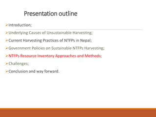 Concept of NTFPs resources Inventory-Nepal - Copy.ppt