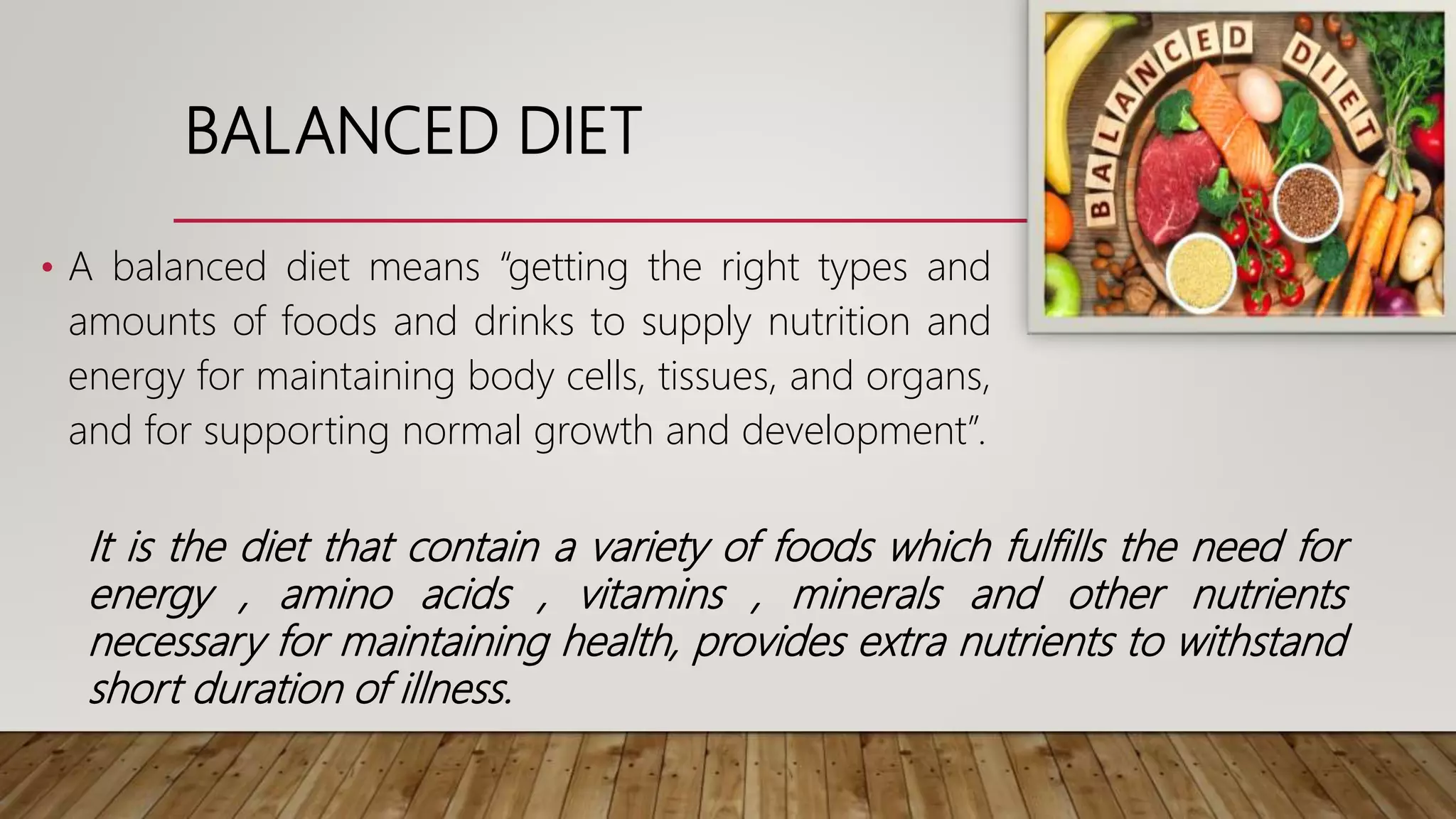 Concept of nutrition, Food, nutrition, malnutrition and balanced diet ...