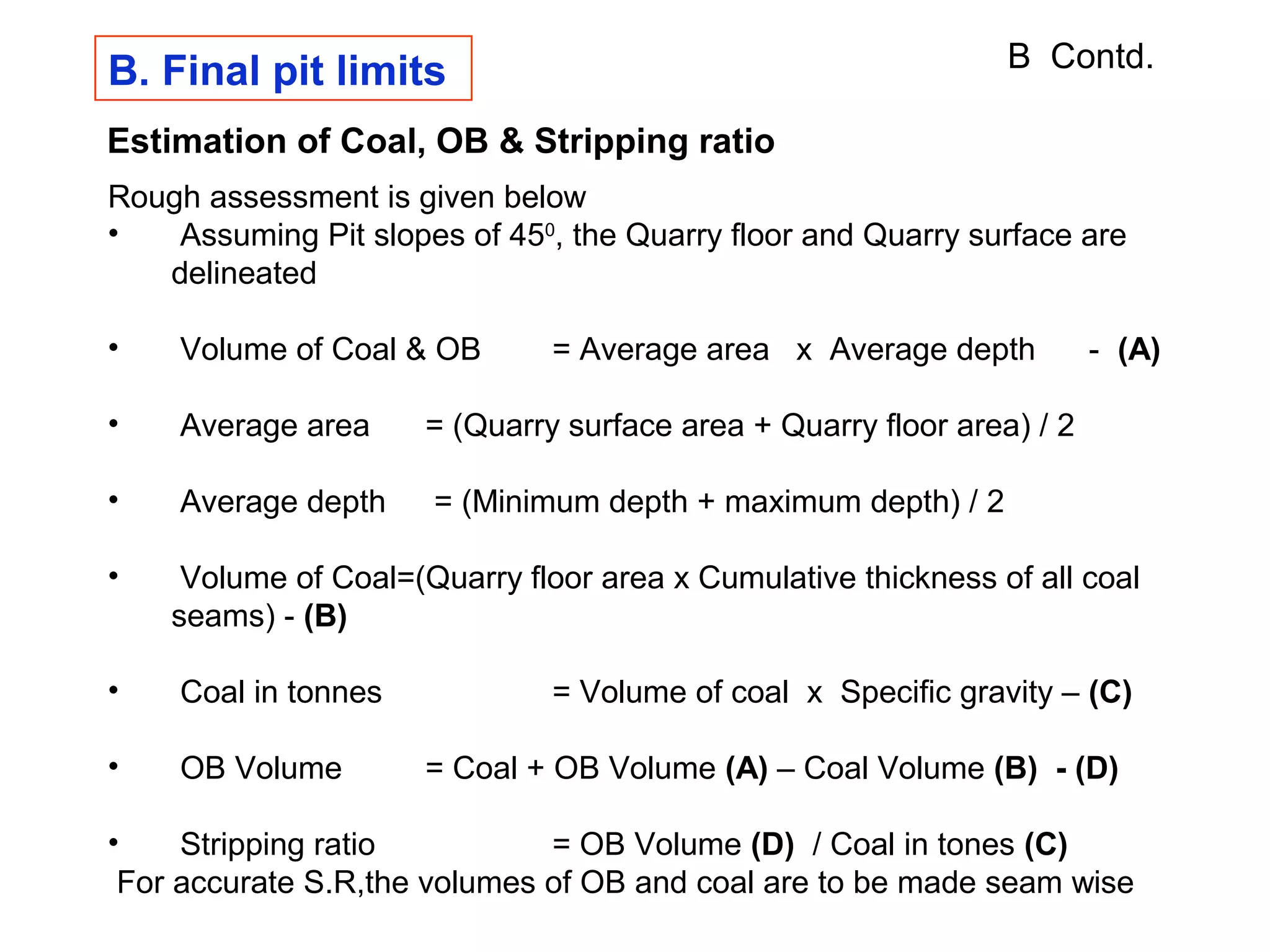 Concept of oc mine planning & design(final) | PPT