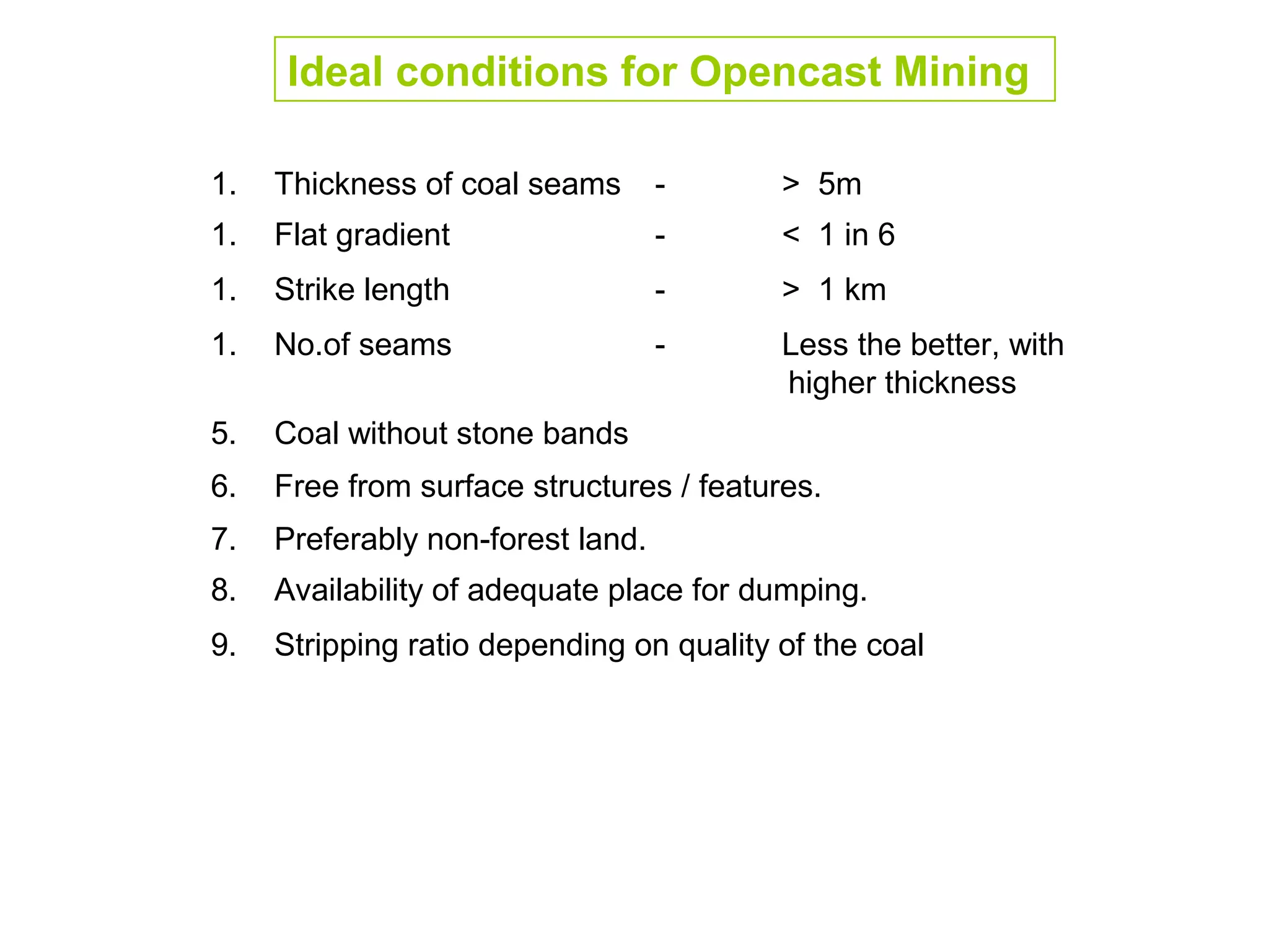 Concept of oc mine planning & design(final) | PPT