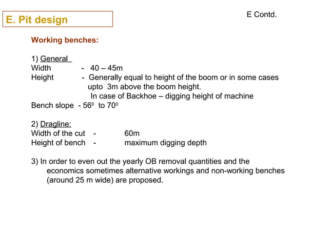Concept of oc mine planning & design(final) | PPT | Geology | Science