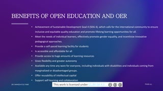 OPEN EDUCATIONAL RESOURCES: Concept of OER | PDF