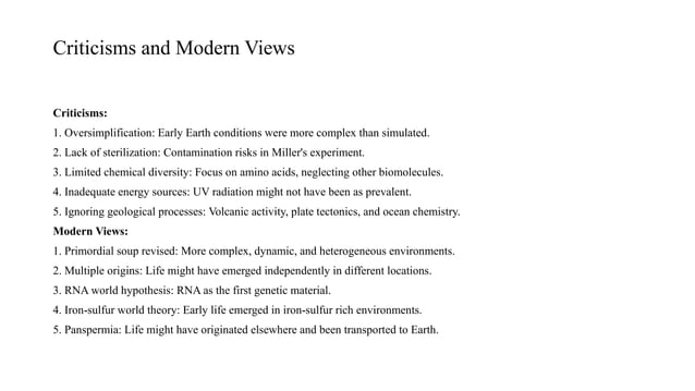 concept of oparin's ,Haldane's and Miller-Urey experiment.pptx
