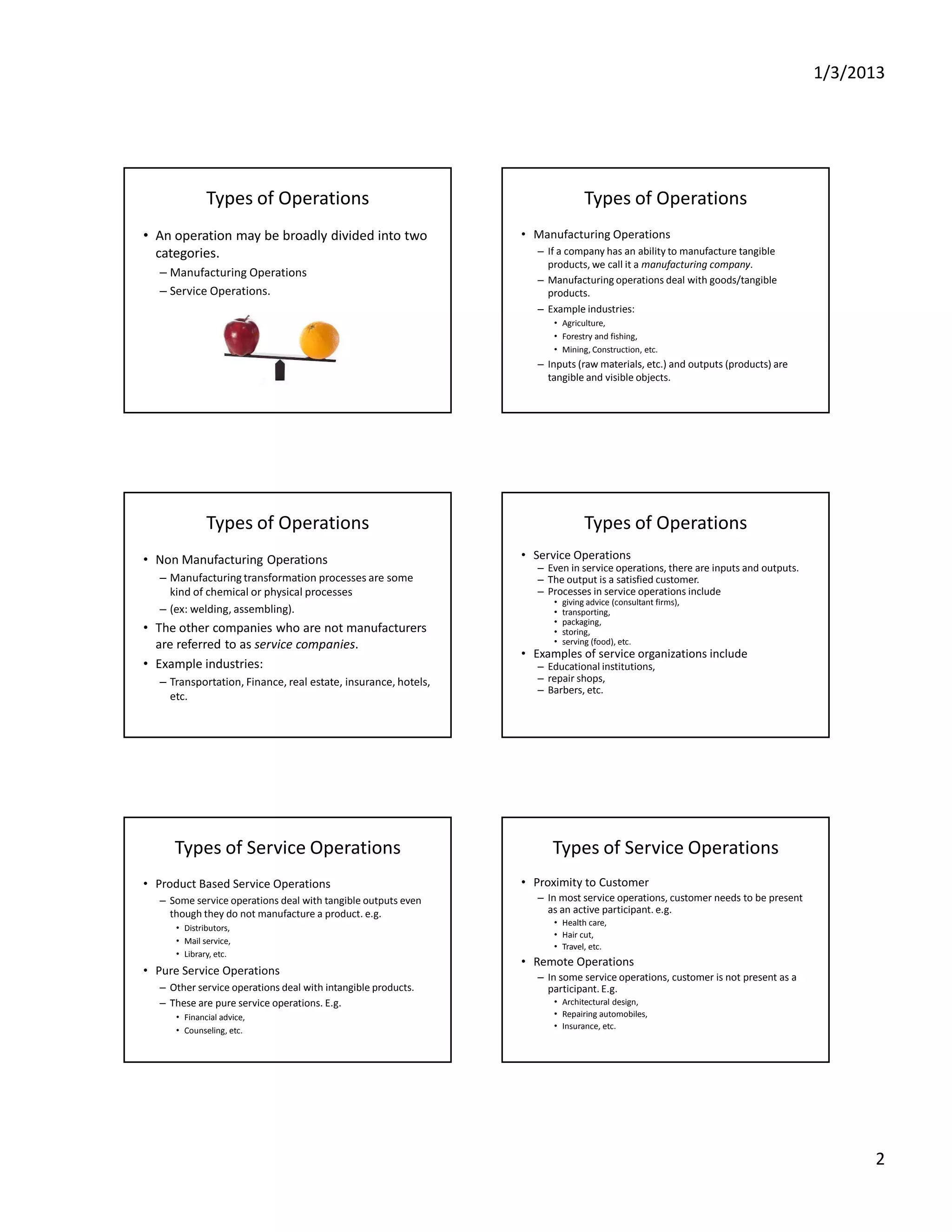 Concept of operations management | PDF