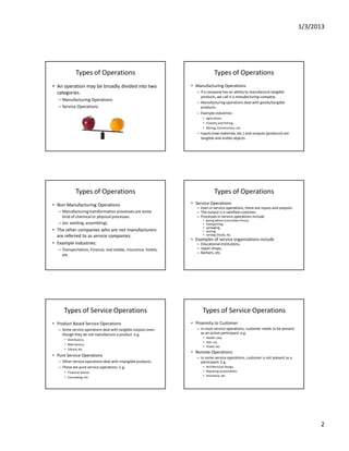 Concept of operations management | PDF
