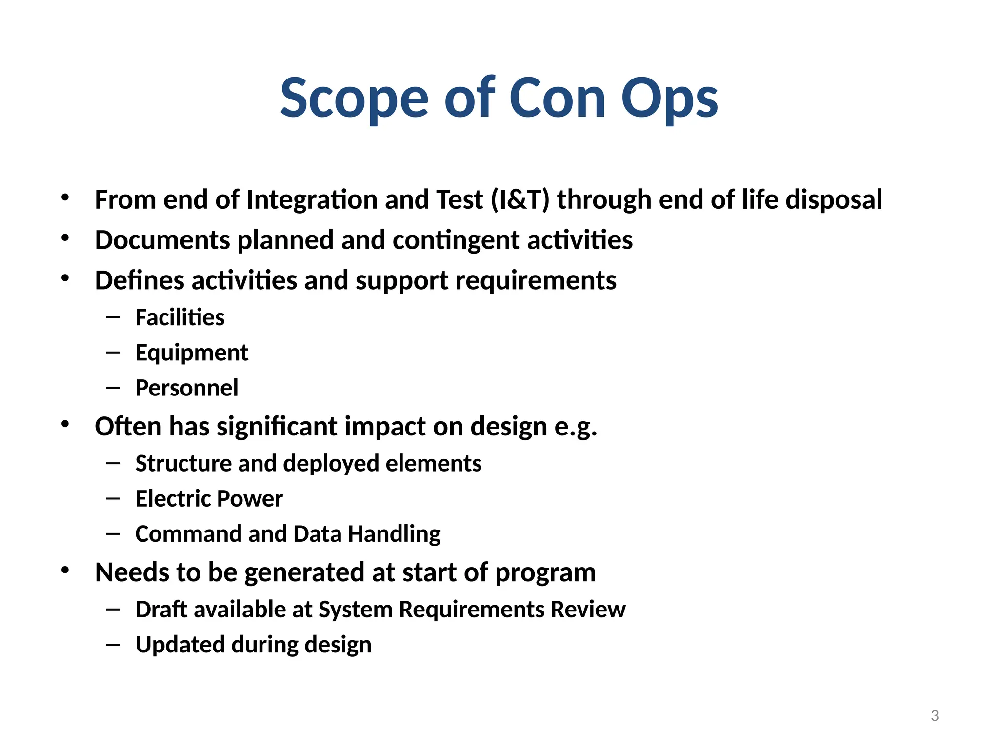 Concept of Operations James Webb Space Telescope | PPT