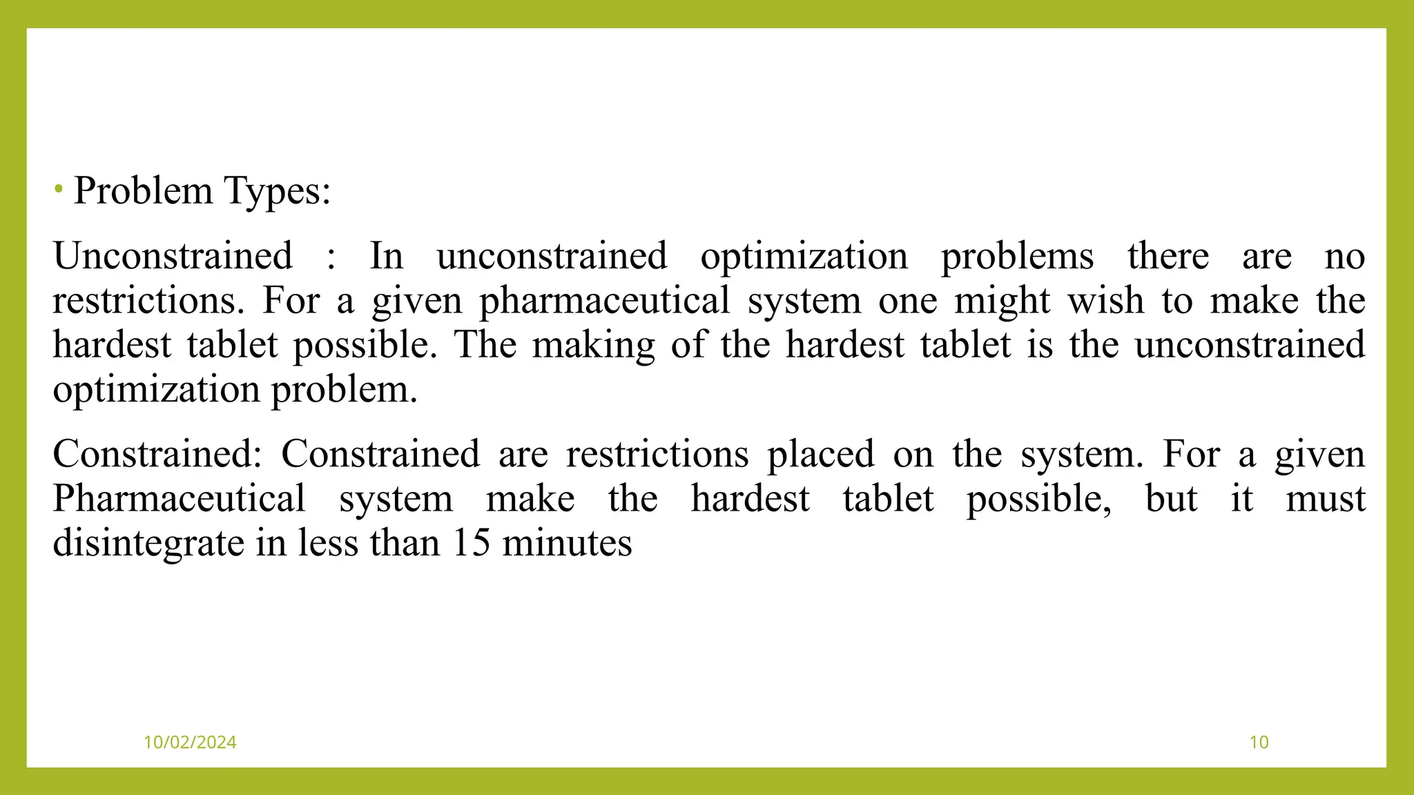 conceptofoptimizationoptimizationparameter.pptx | Physics | Science