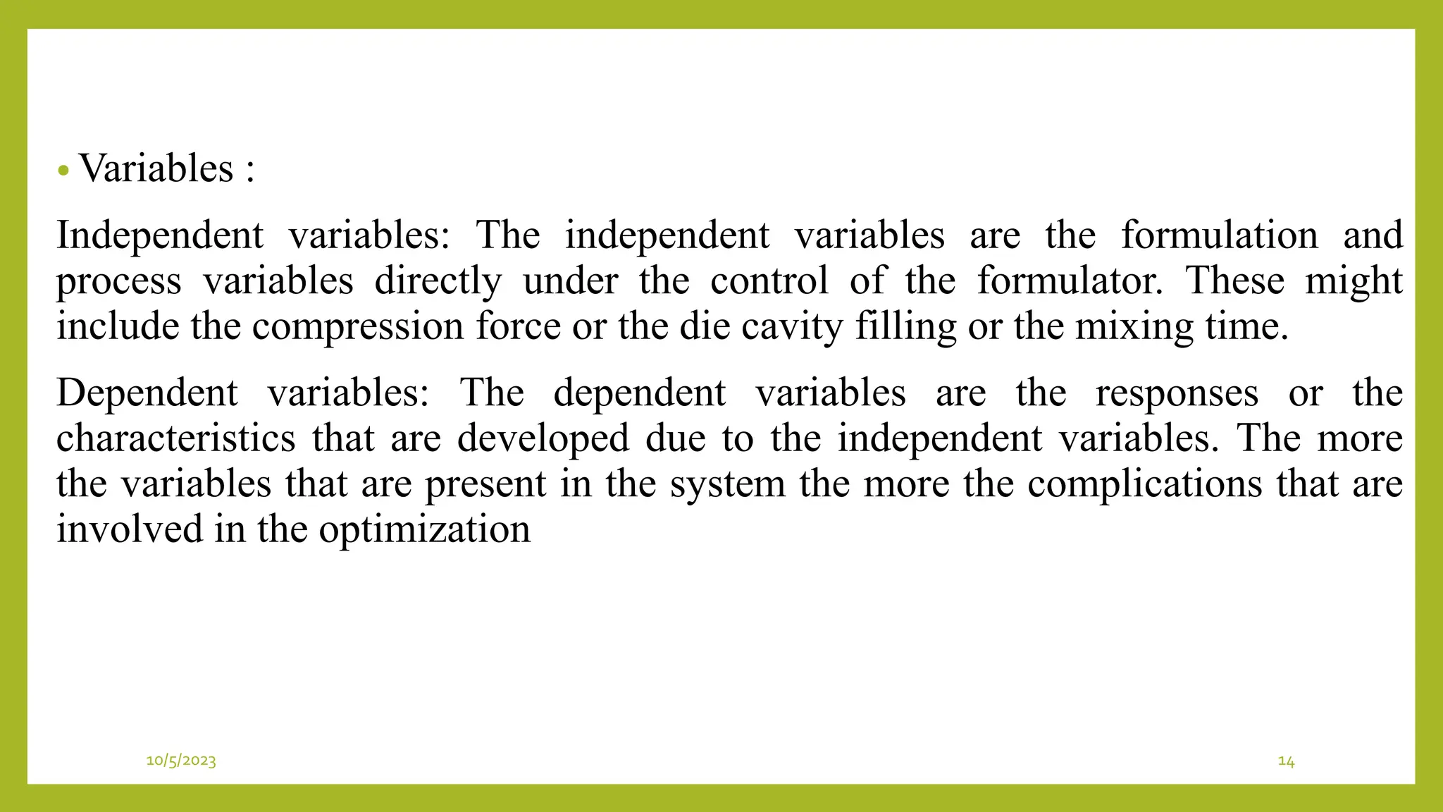 Concept Of Optimization Optimization Parameterspptx Computer Software And Applications