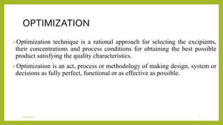 Concept of optimization Optimization parameters.pptx