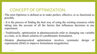Concept of optimization Optimization parameters.pptx