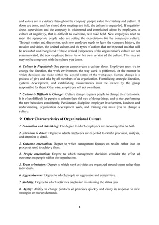 Concept of organizational culture | PDF
