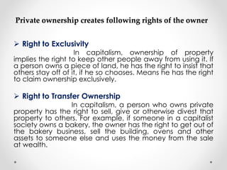 Concept of ownership in capitalism | PPTX