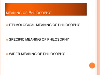 Concept of philosophy | PPTX