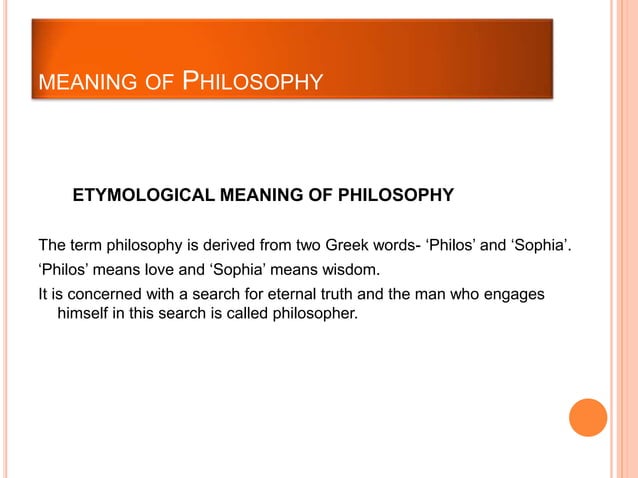 Concept of philosophy | PPTX