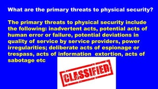Concept of physical protection and its principals | PPTX