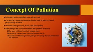 Concept of pollution with their different types | PPT